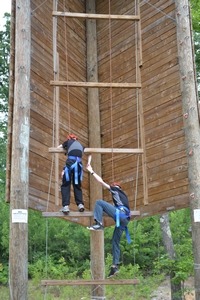 Cooperation on the Ropes Course - Camp Ramah Wisconsin