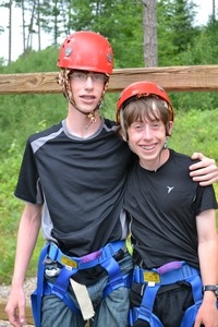 Cooperation on the Ropes Course - Camp Ramah Wisconsin